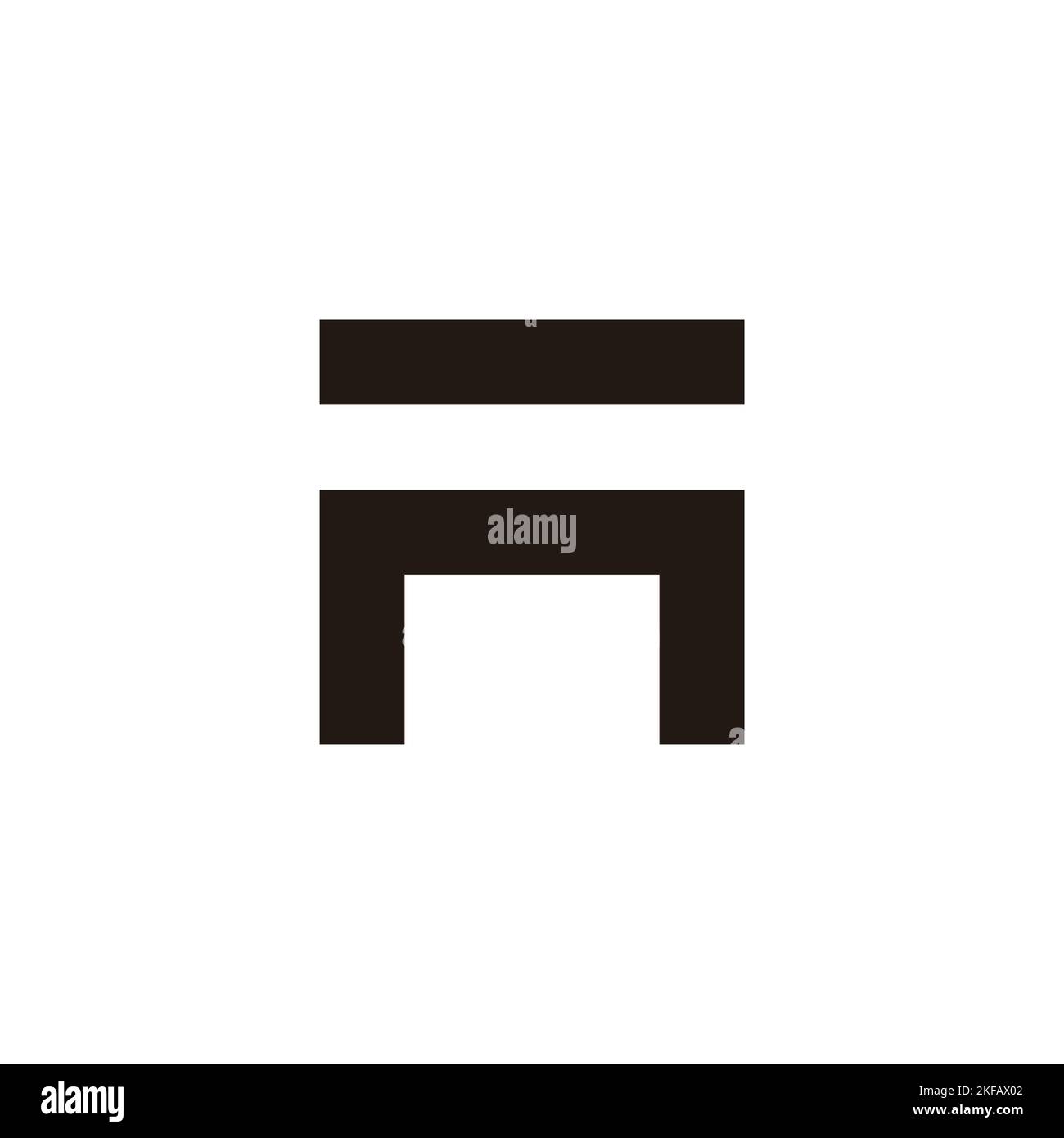 Letter Fn square geometric symbol simple logo vector Stock Vector Image ...