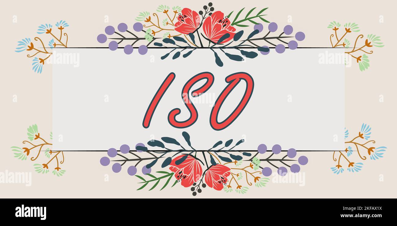 Inspiration showing sign Iso. Business concept international ...