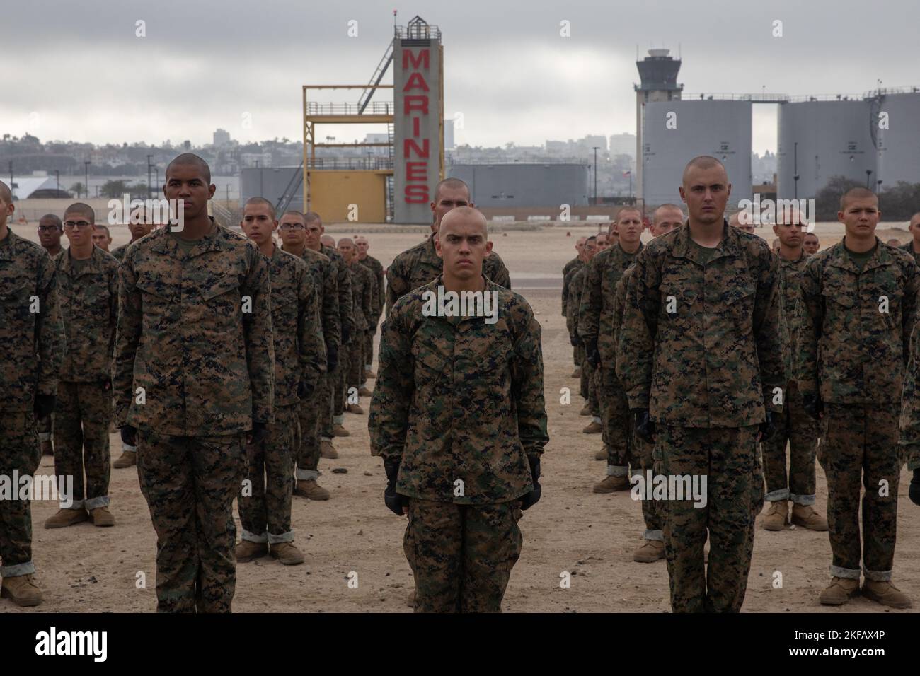 U.S. Marine Corps Recruits with Bravo Company, 1st Recruit Training ...