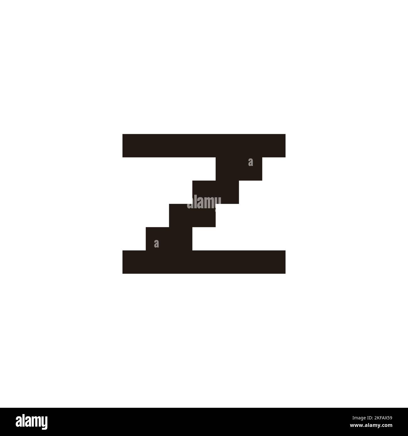 Letter Z stairs geometric symbol simple logo vector Stock Vector Image ...