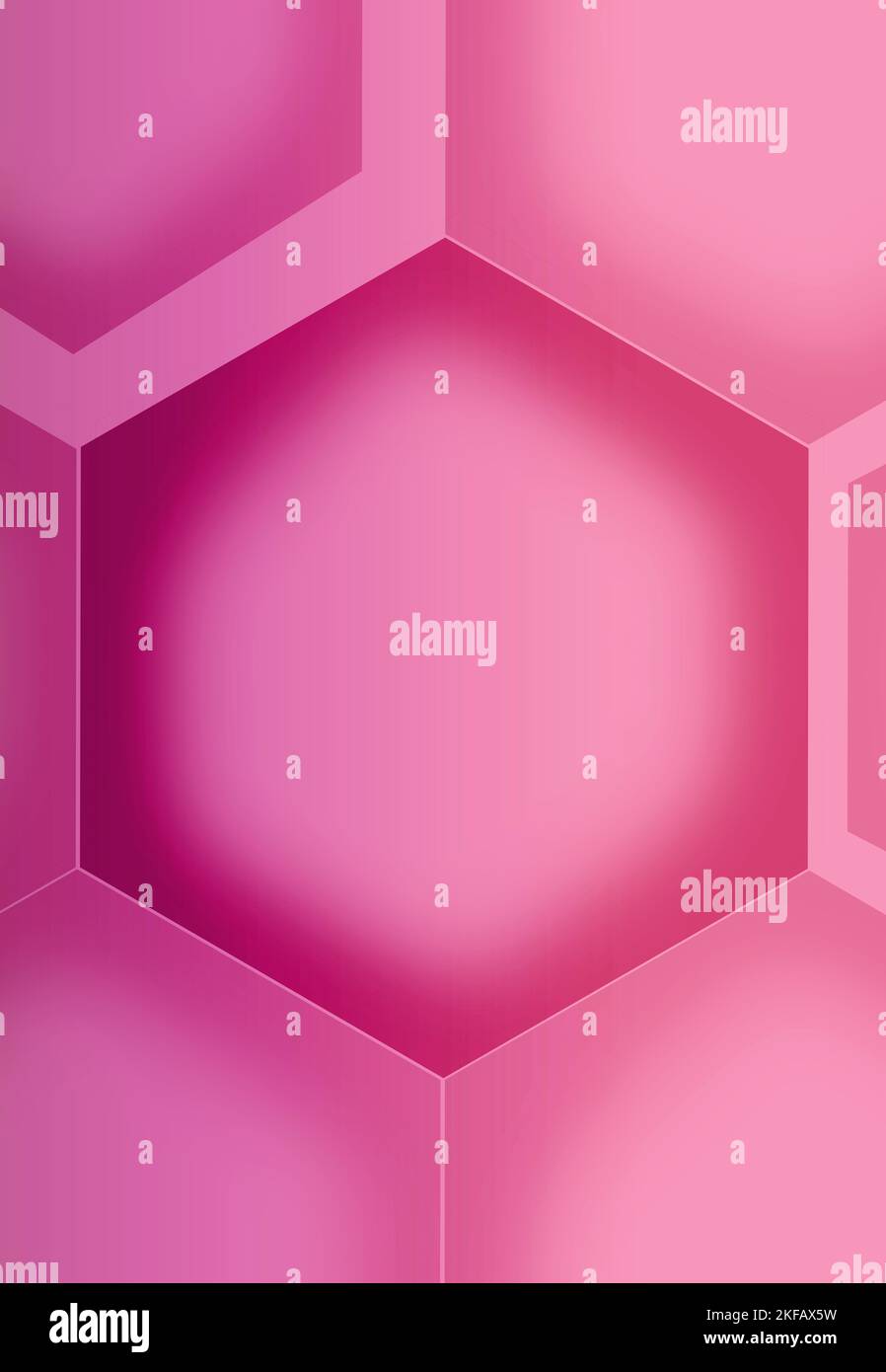 Gradient Pink Magenta 3D hexagon shape pattern for abstract background ...