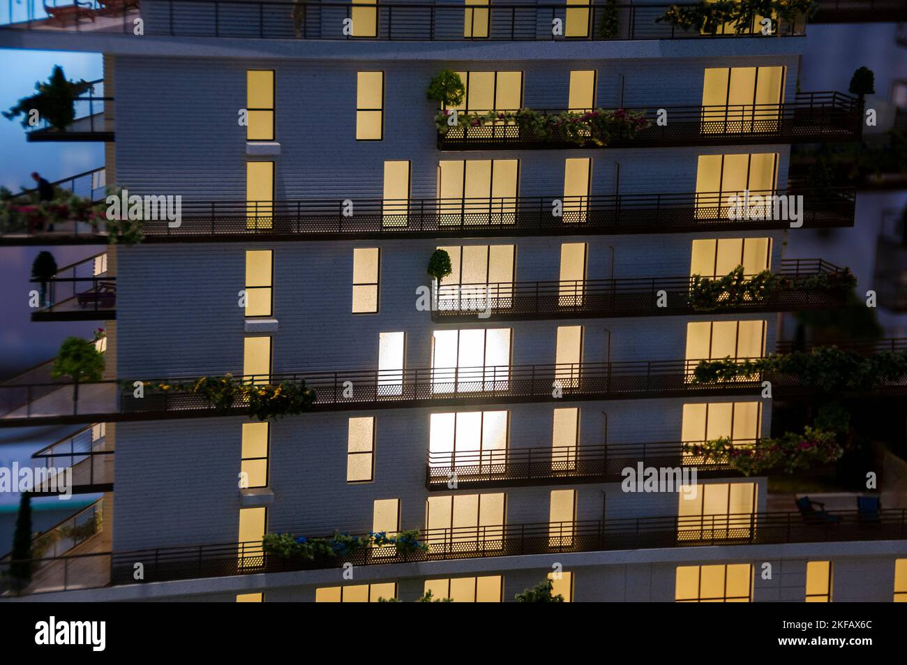 Paris, France - Architectural Model, Apartment Building, Sales Interior ...