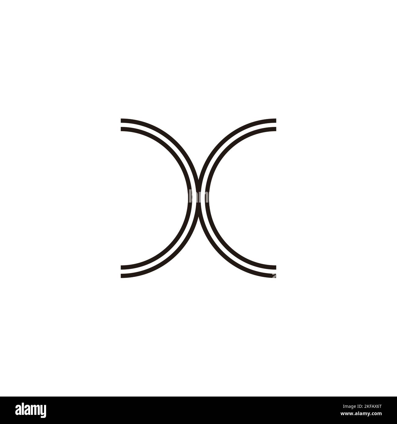 Letter x line hi-res stock photography and images - Alamy