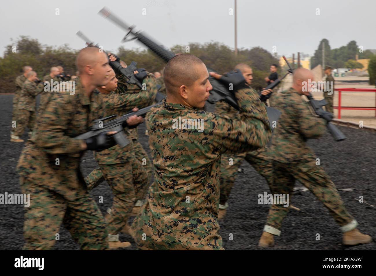 U.S. Marine Corps Recruits with Bravo Company, 1st Recruit Training ...