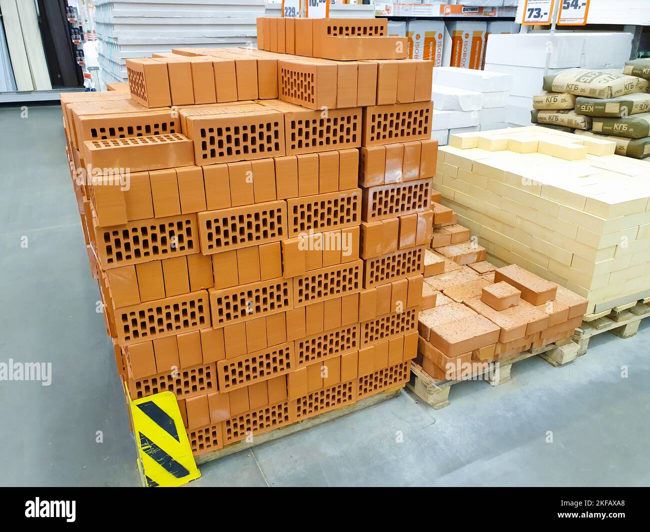 St. Petersburg, Russia - 03.14.2020: different types of bricks in ...