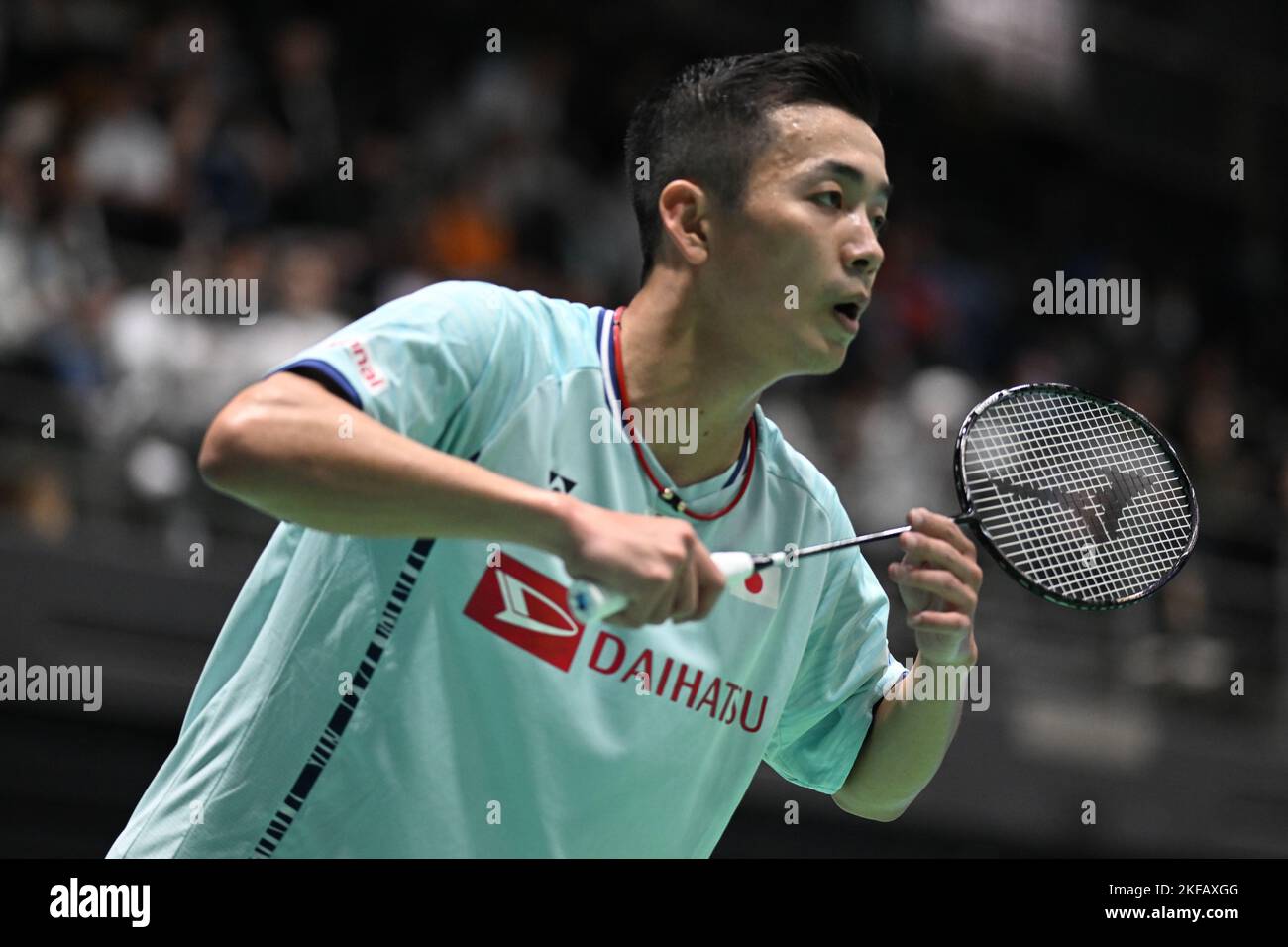 Kento Nishimoto of Japan seen during the 2022 SATHIO GROUP Australian Badminton Open men's ...