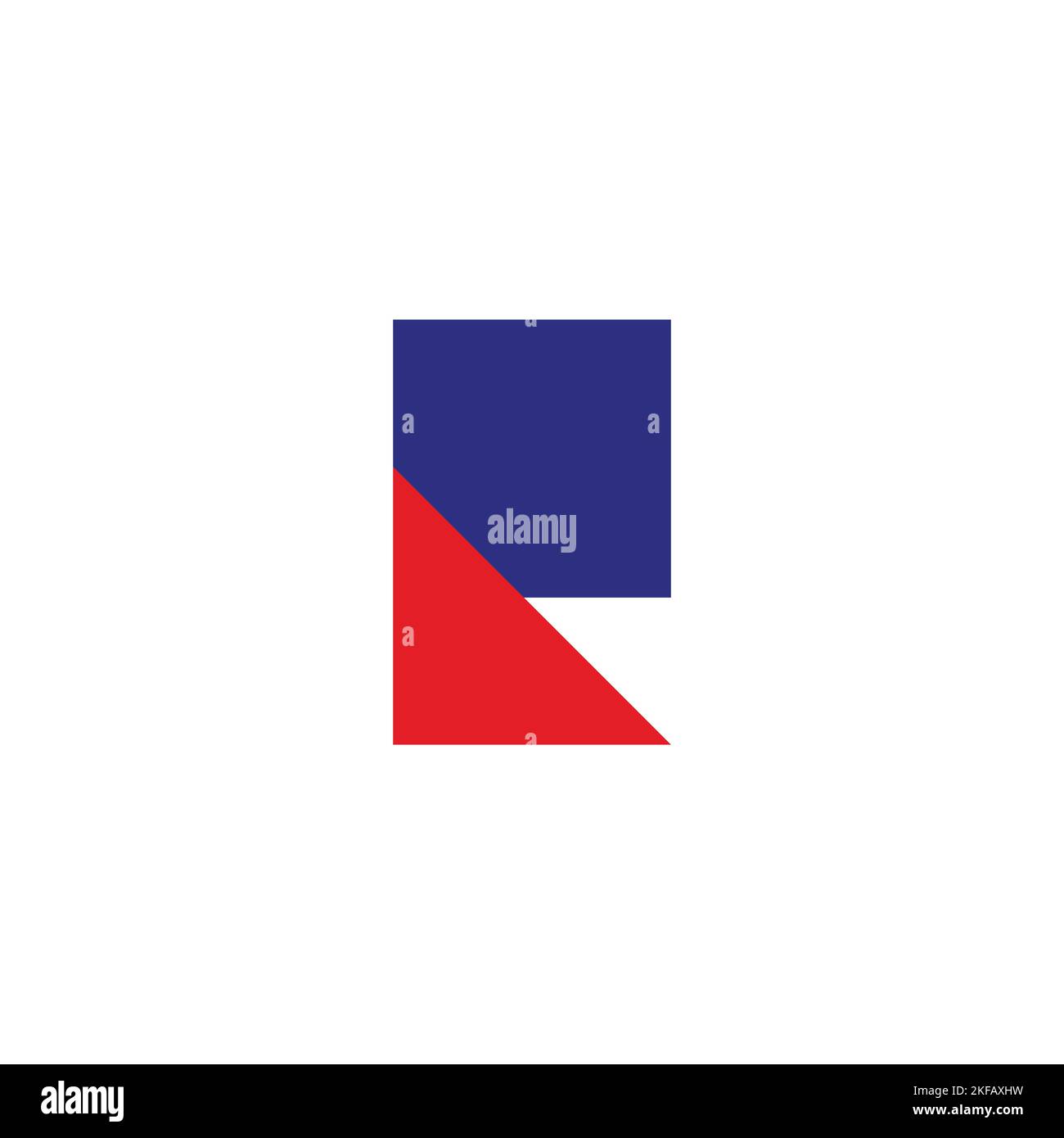 Letter R fold, paper geometric symbol simple logo vector Stock Vector ...