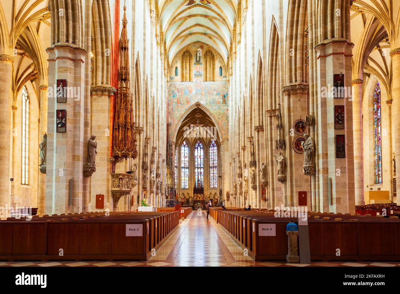 Ulm, Germany - July 05, 2021: Ulm Minster or Ulmer Munster interior a ...