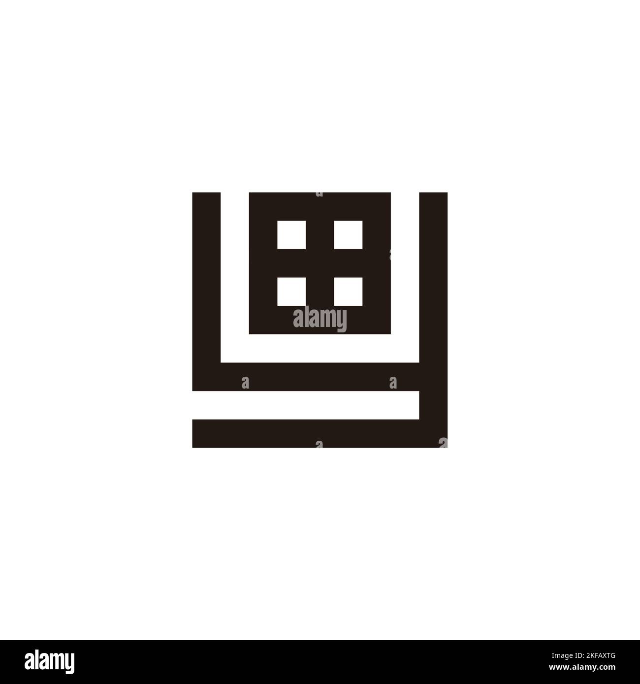 Letter y window, square geometric symbol simple logo vector Stock ...