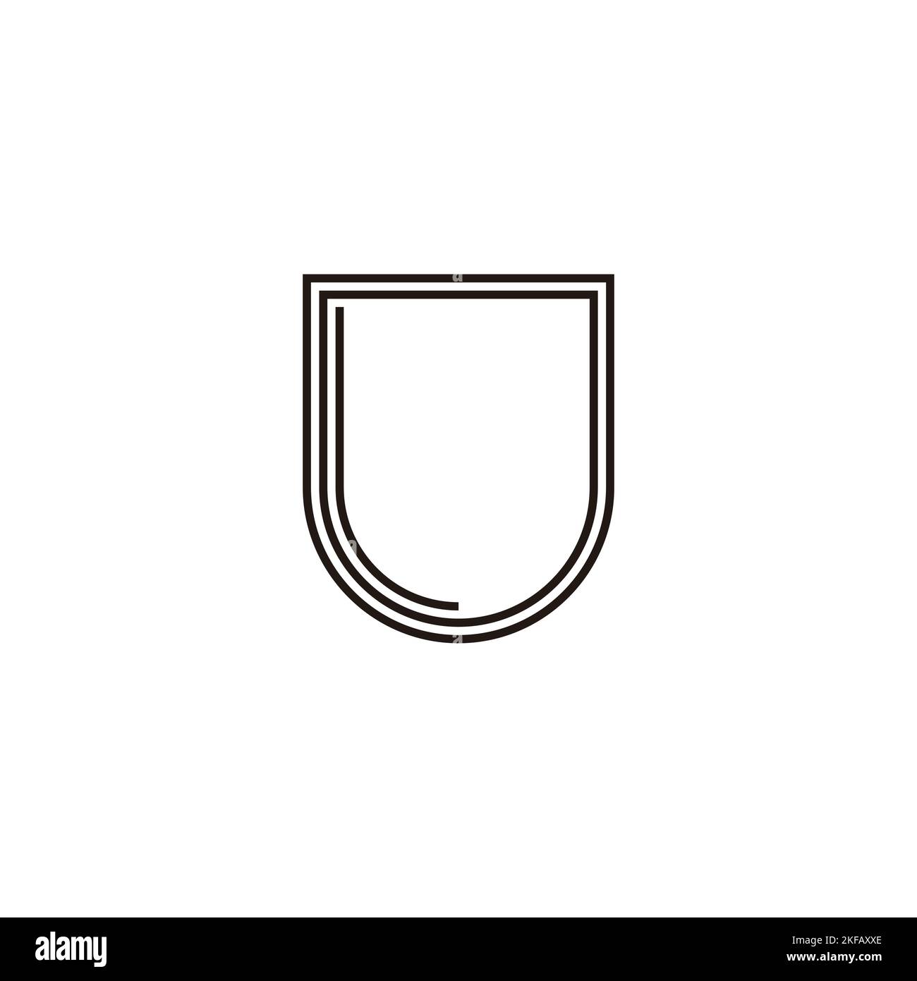 Shield, lines geometric symbol simple logo vector Stock Vector Image ...