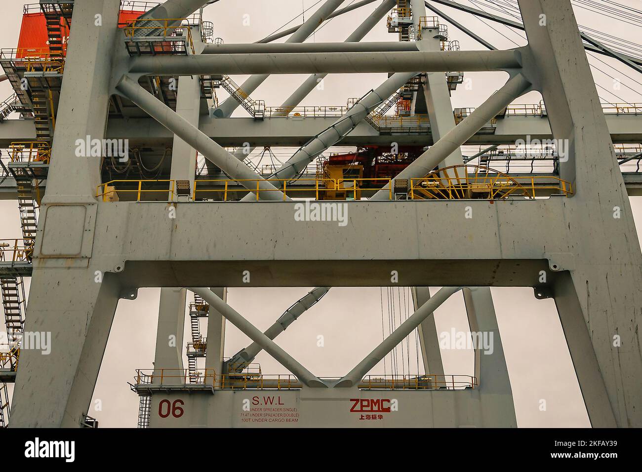 MONTEVIDEO, URUGUAY, OCTOBER - 2021 - Container loading zone at ...