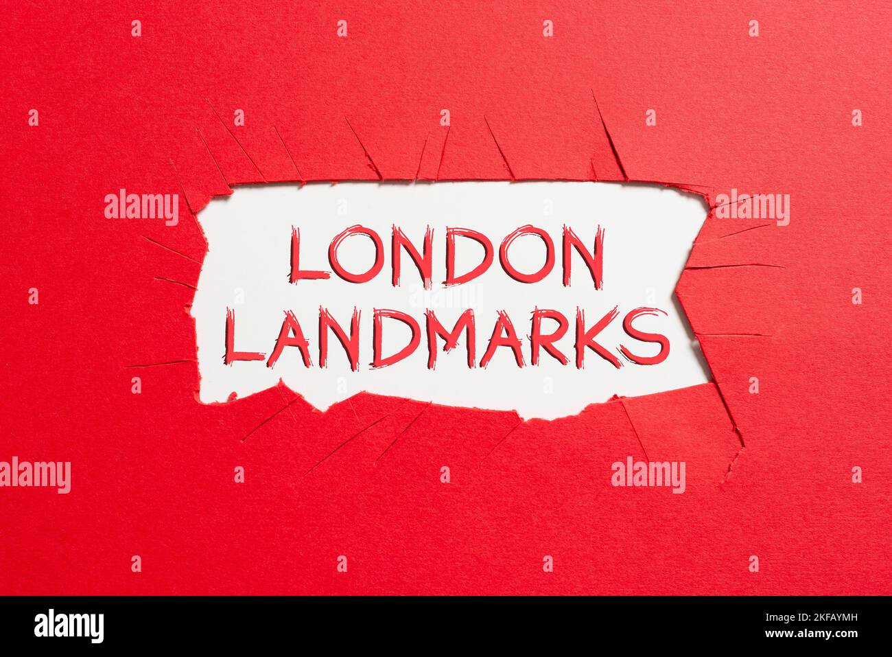Hand writing sign London Landmarks. Internet Concept most iconic ...