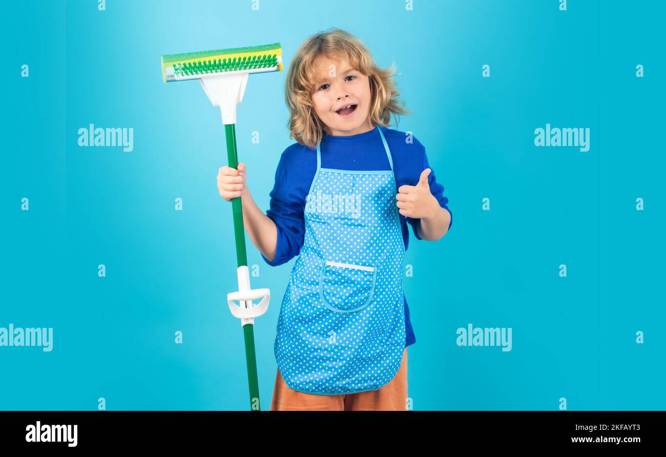 Children doing housework hi-res stock photography and images - Alamy