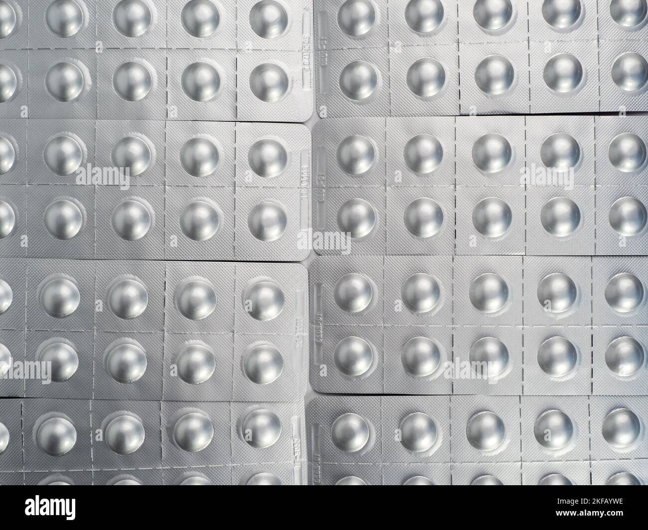 Medical silver blasters. Background from medical blasters. Tablets in a ...