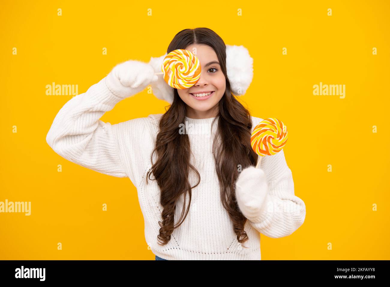 Child with lollipops candy. Stop eating sweets, sugar addiction. Teen ...