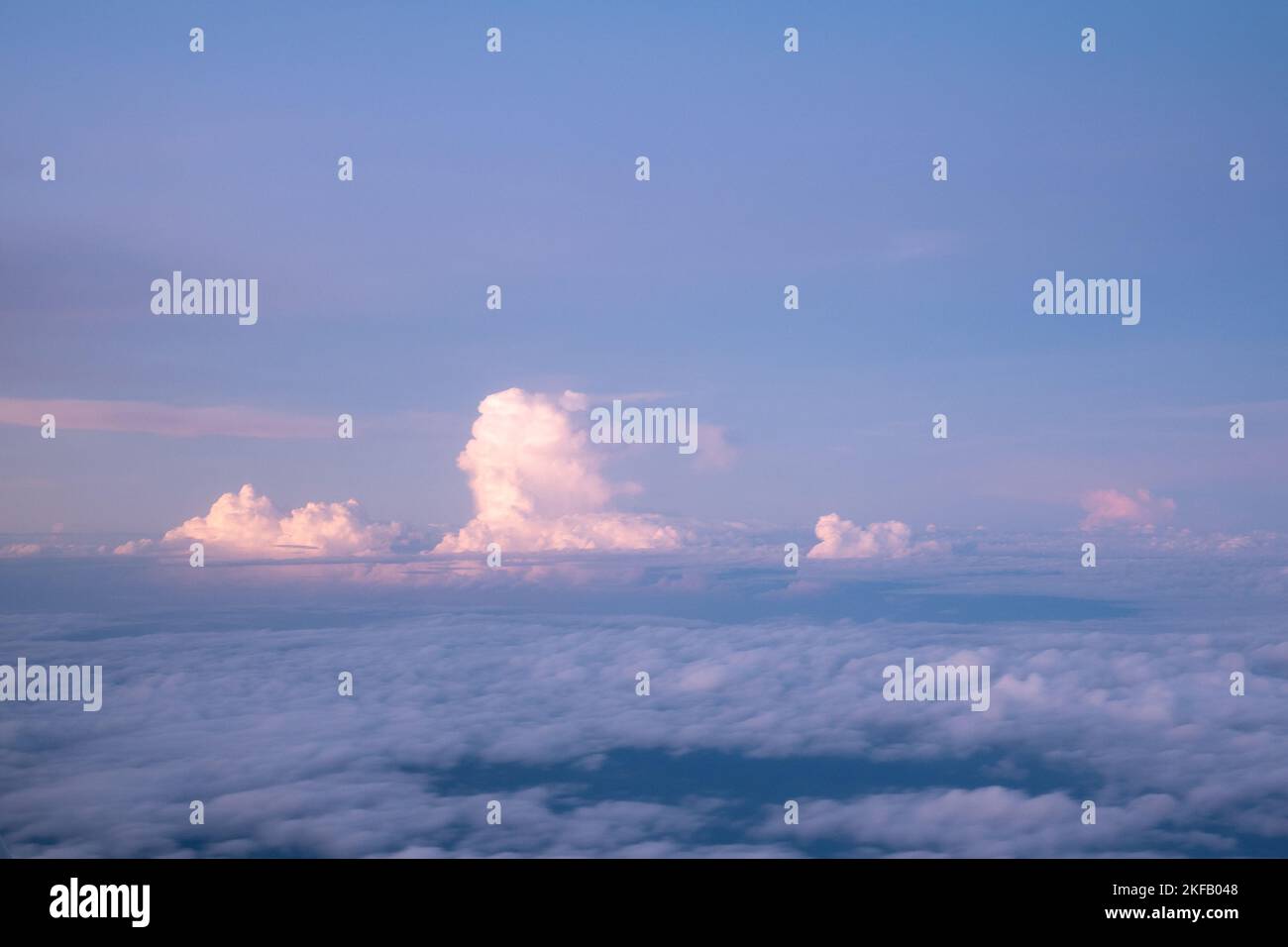 Stunning Cloudy Blue Sky High In The Atmosphere at Dawn Stock Photo - Alamy
