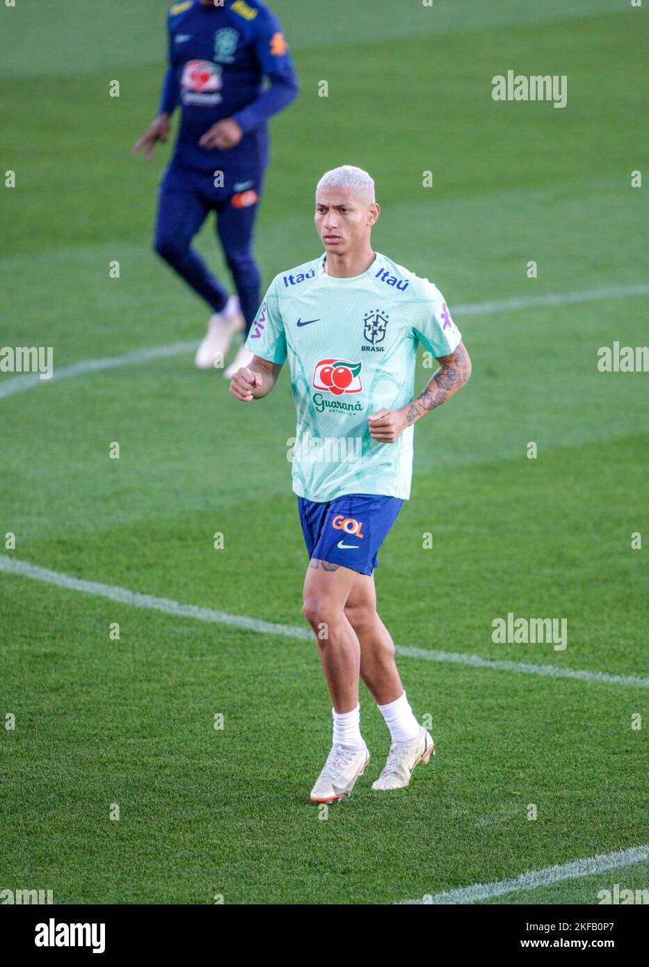 Richarlison of Brazil during Brazil National football team traning ...