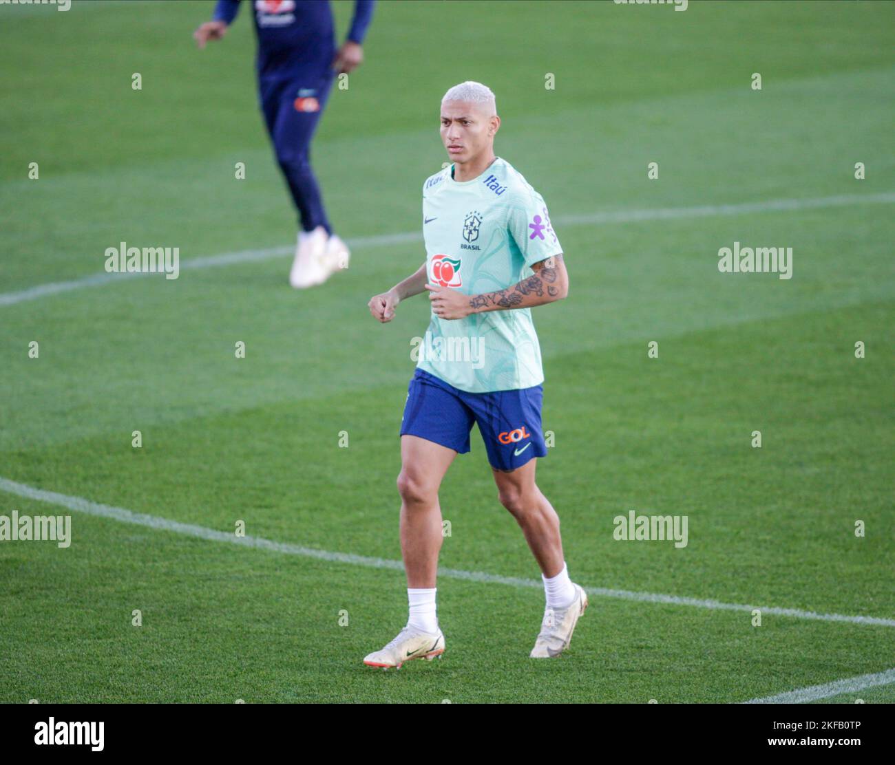 Richarlison of Brazil during Brazil National football team traning ...