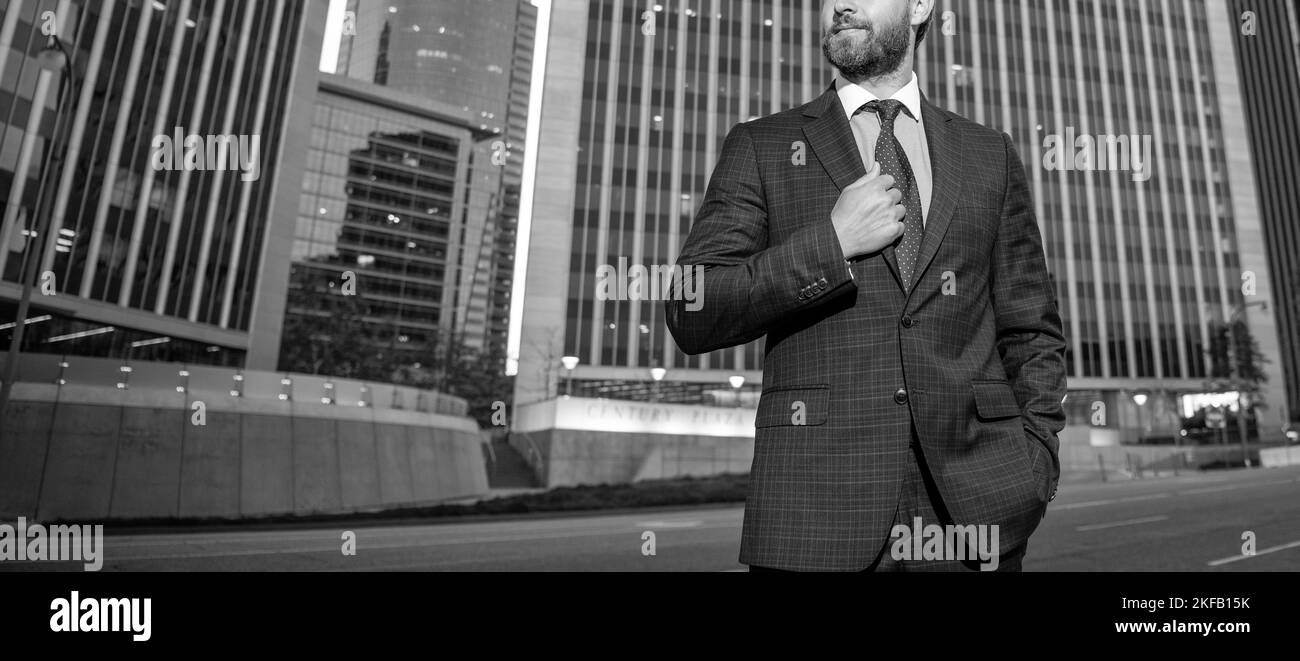 business success. successful man in businesslike suit. manager ...