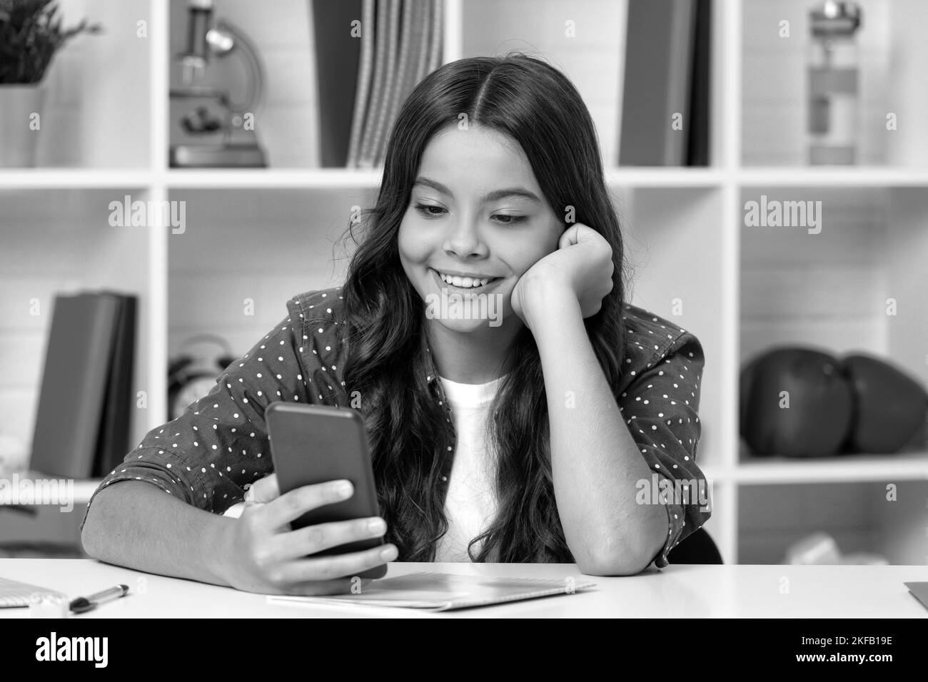 september 1. child typing and texting. sms and instant messaging ...