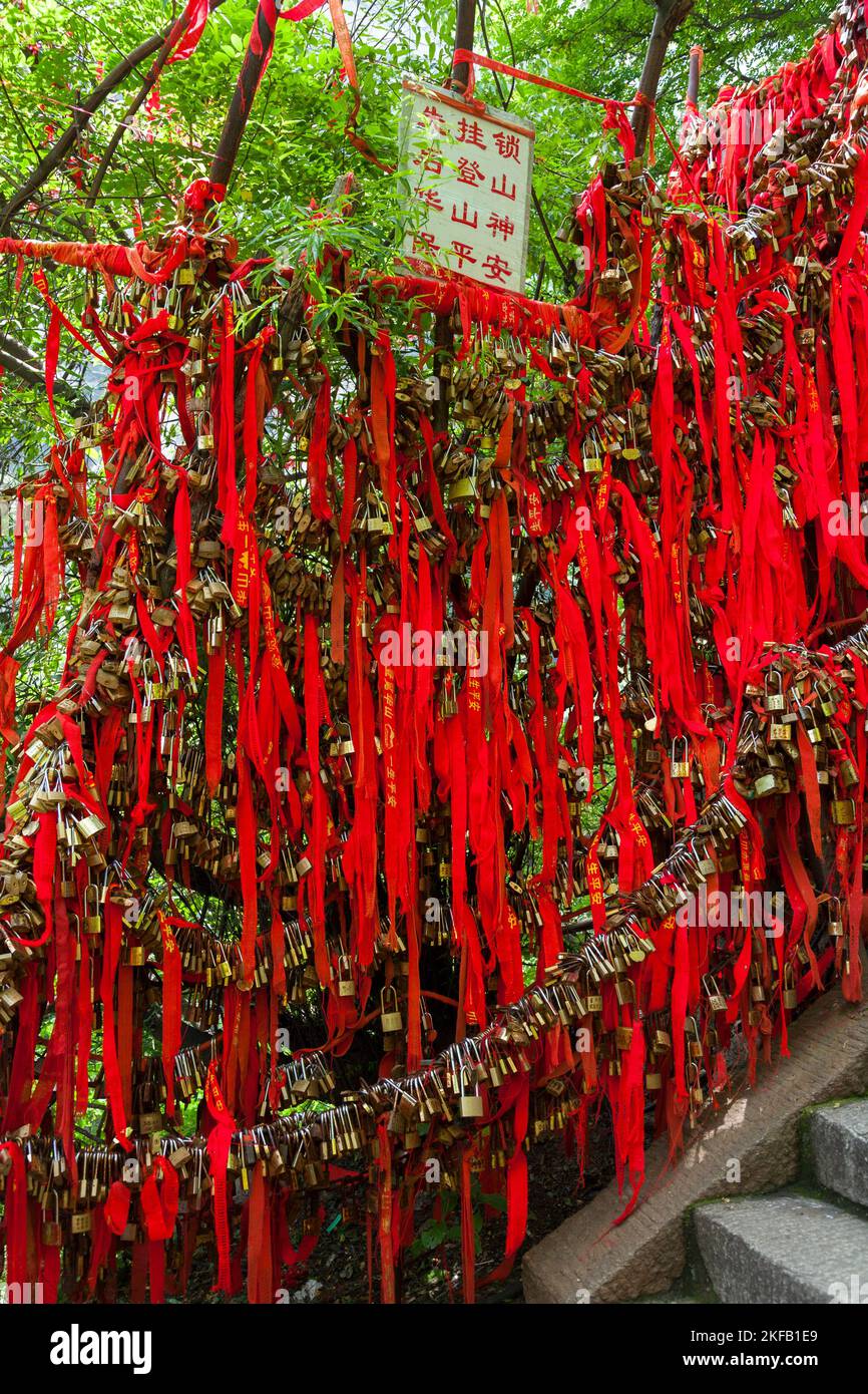 Hundreds of Love Lock / Loves locks Keep Us Safe red ribbon keepsake ...
