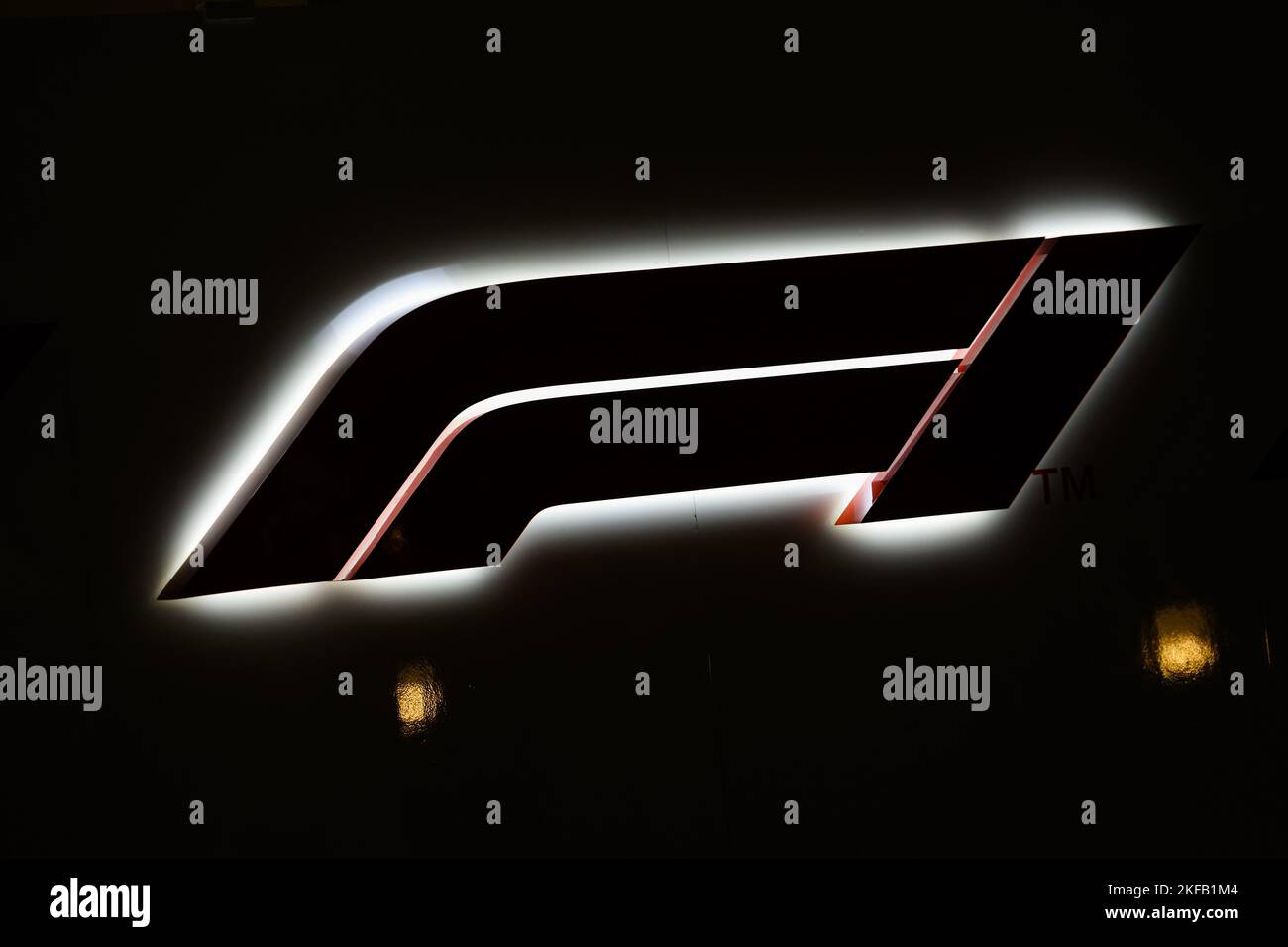 F1 logo during the Formula 1 Etihad Airways Abu Dhabi Grand Prix 2022 ...