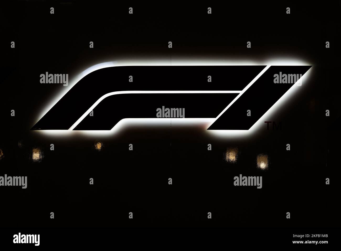 F1 logo during the Formula 1 Etihad Airways Abu Dhabi Grand Prix 2022 ...