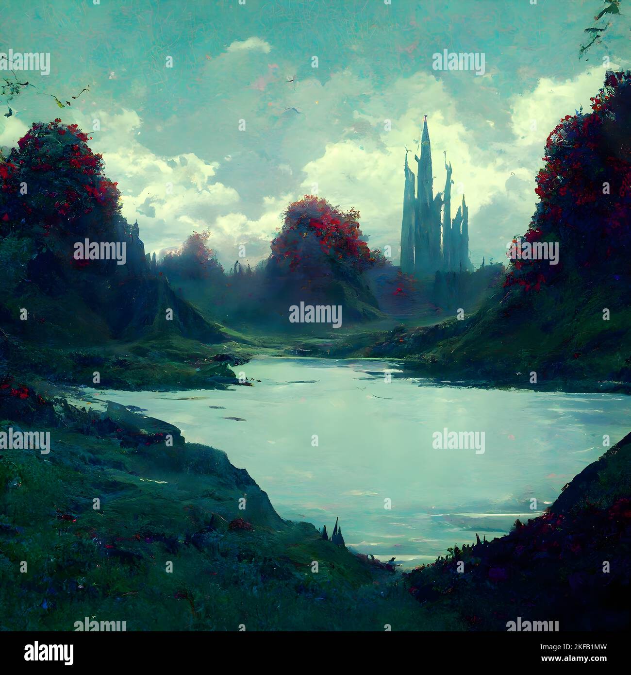 Realistic castle hi-res stock photography and images - Alamy