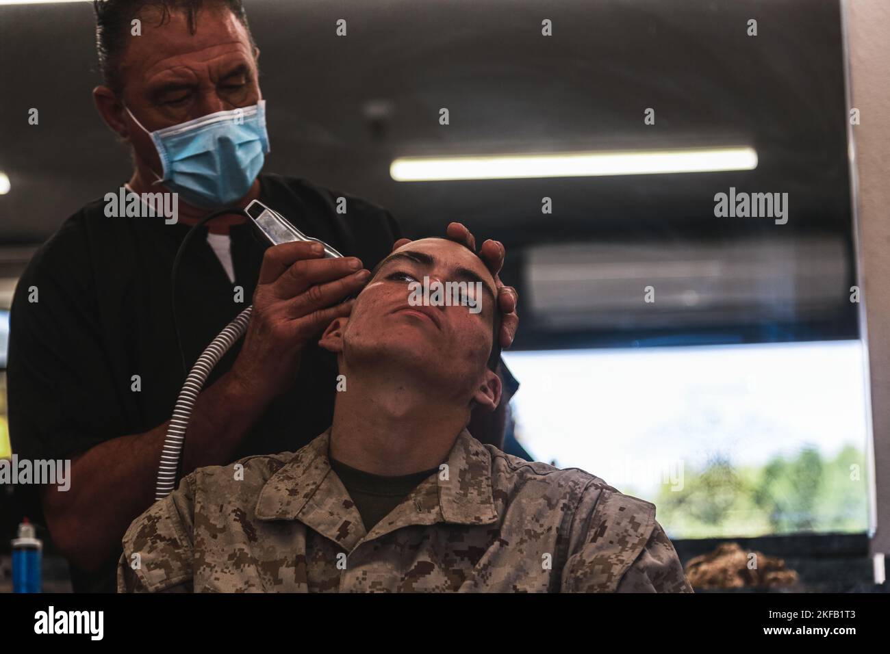 U.S Marine Corps Recruit Ethan Gonzalez, a recruit with Echo Company ...