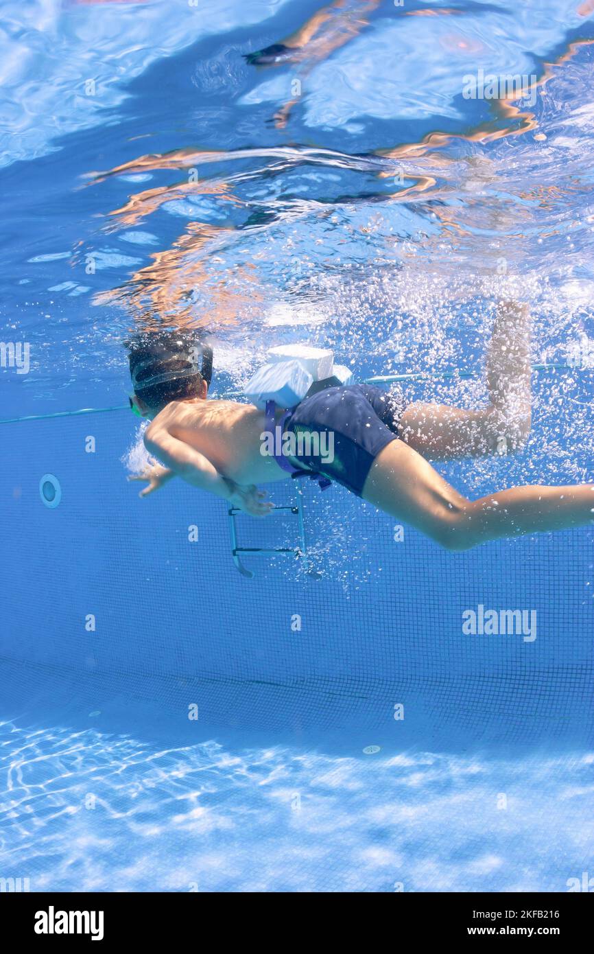 Water from below swimmer hi-res stock photography and images - Alamy