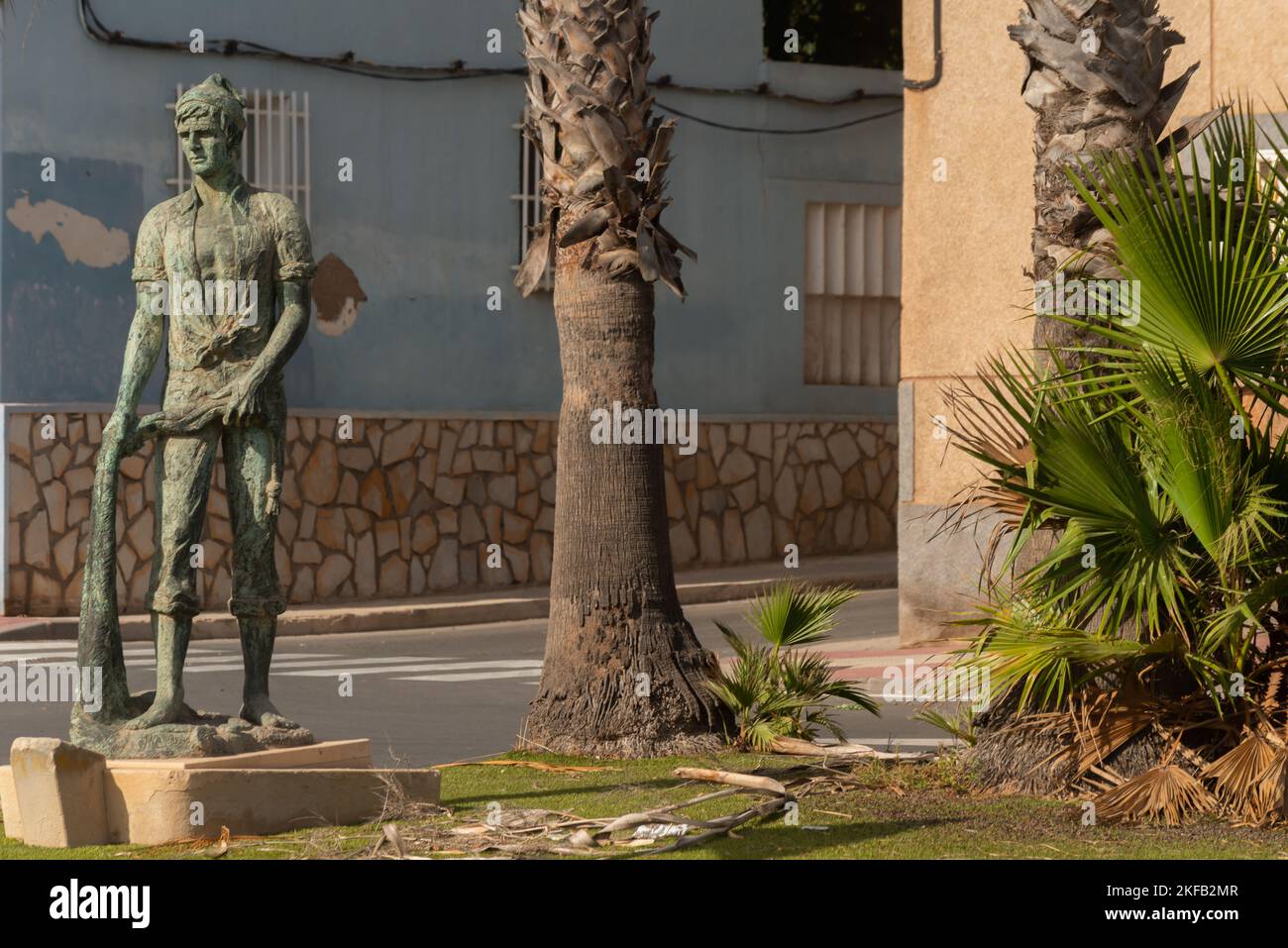 CARTAGENA, SPAIN - 20 SEPTEMBER 2022 Monument in honour of fishermen ...