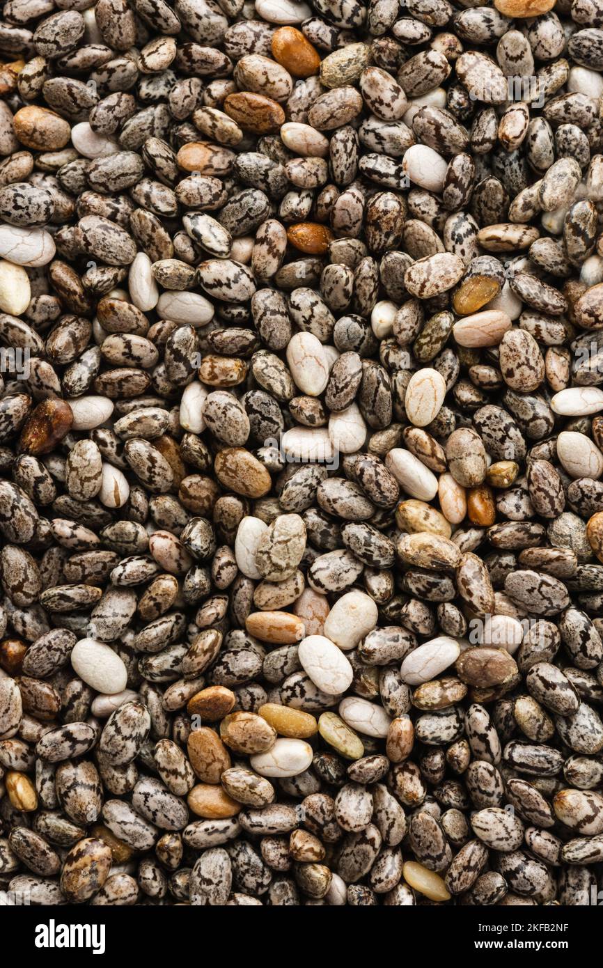 Chia seeds, texture background closeup. Healthy food Stock Photo - Alamy