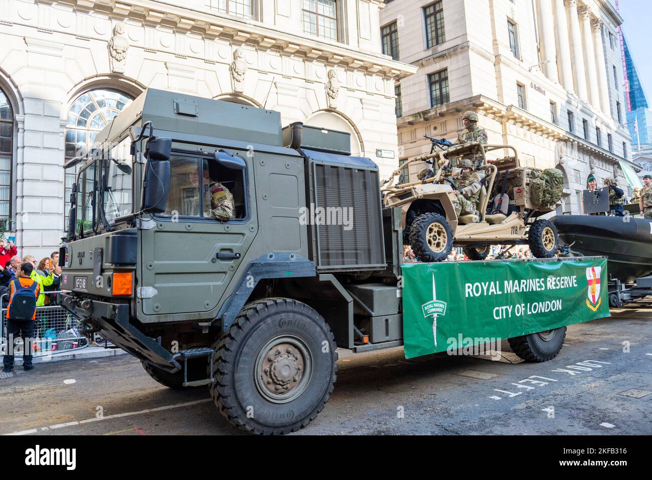 Royal Marines Reserve City of London float at the Lord Mayor's Show ...