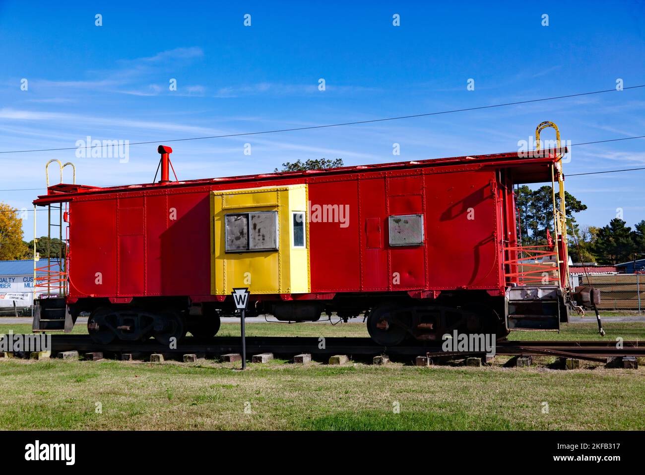 Red Caboose landmark in Nassawadox, on the site of the former railway ...