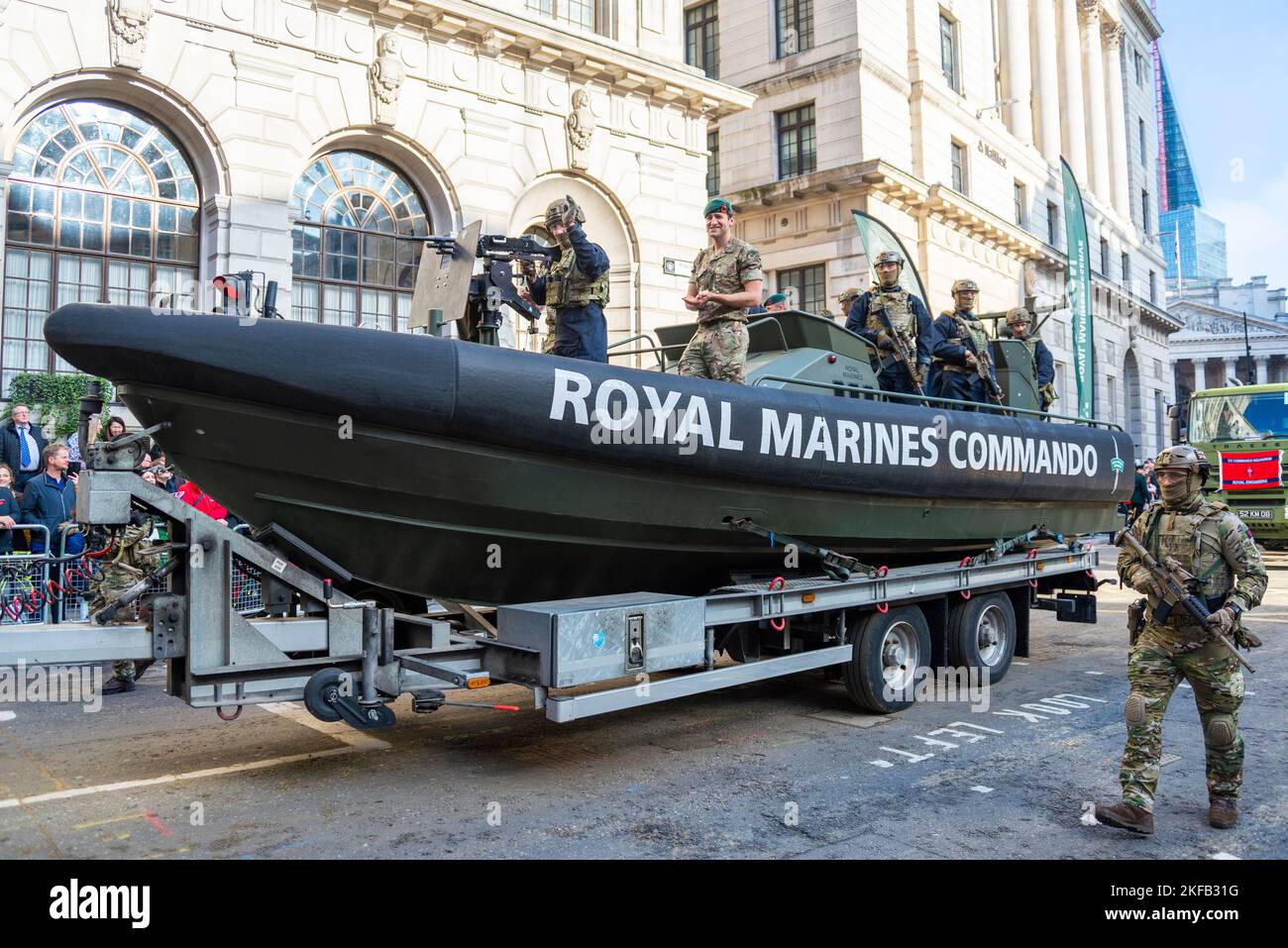 Royal Marines Reserve City of London float at the Lord Mayor's Show ...