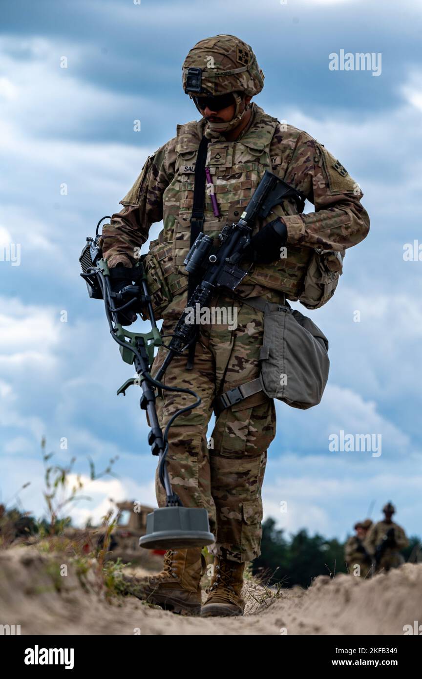 U.S. Army Felix Saucedo, a New York native and combat engineer, with ...