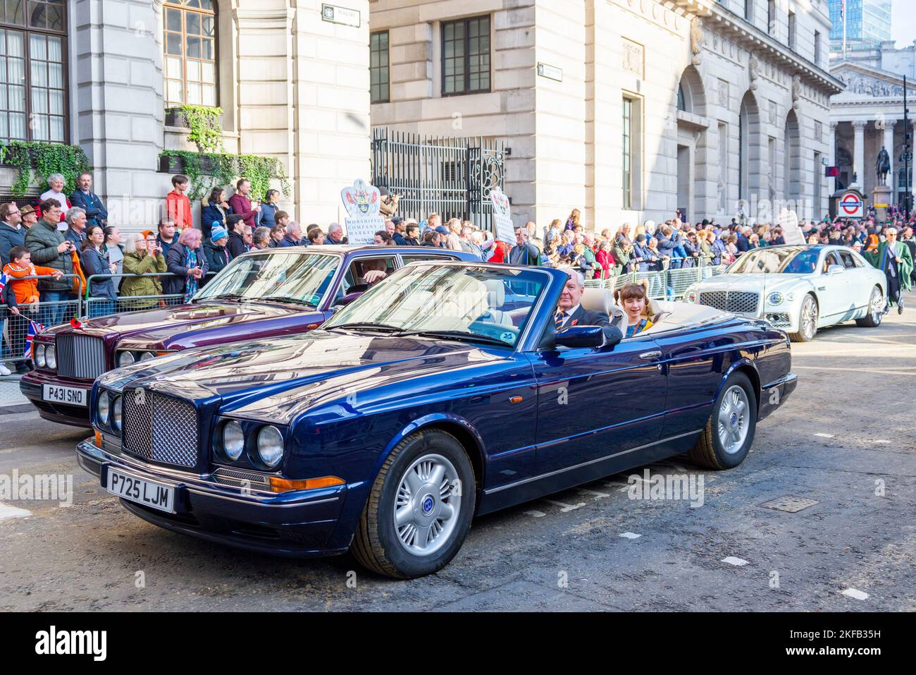 Classic Bentley Azure car at the Lord Mayor's Show parade in the City ...