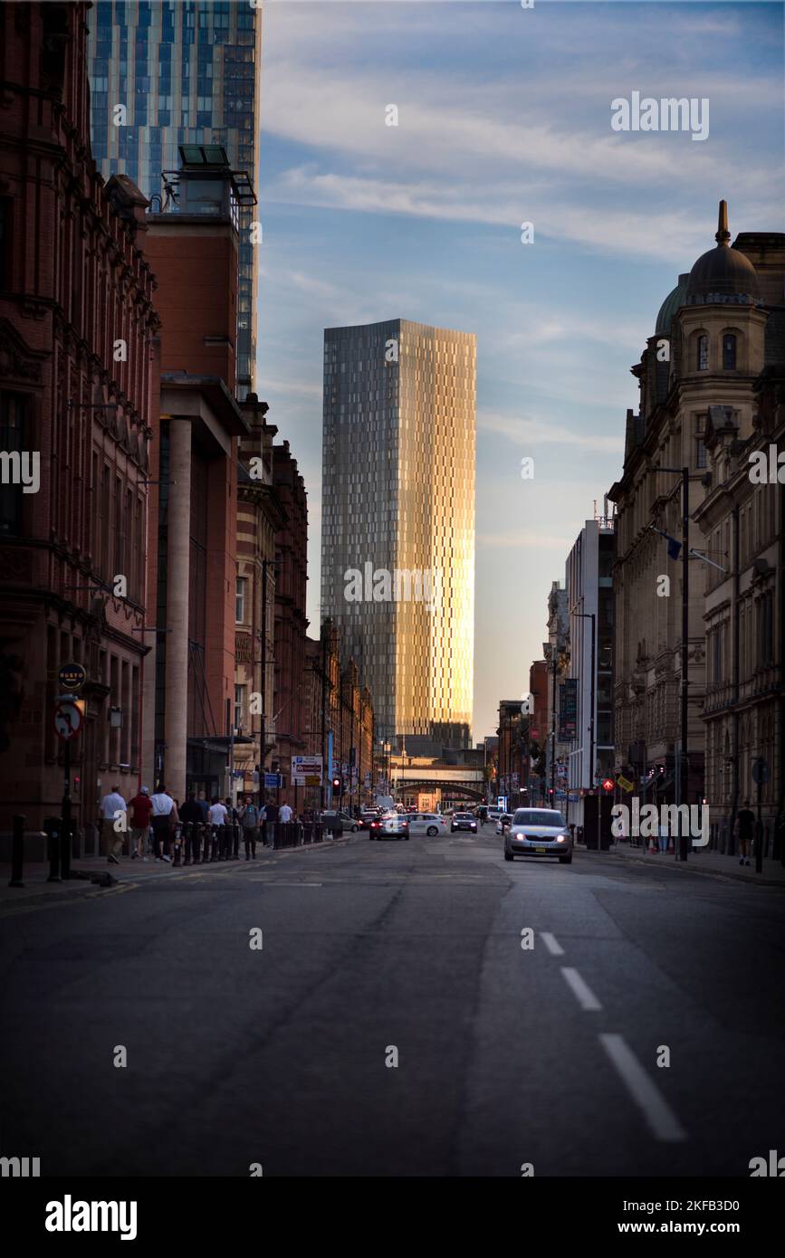 The Manchester city streets in the UK Stock Photo - Alamy