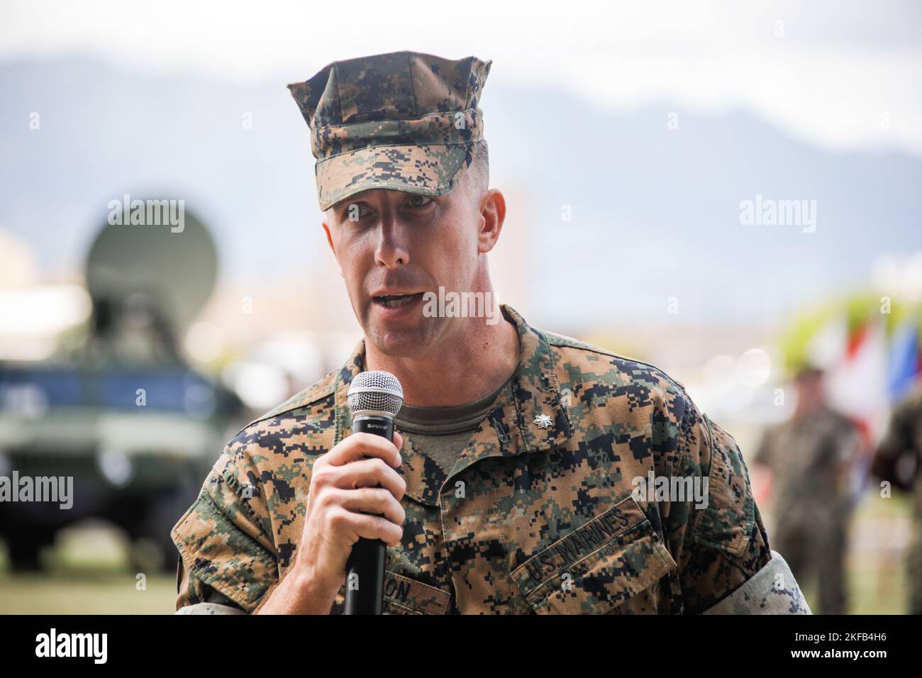 U.S. Marine Corps Lt. Col. Daniel Benson, commanding officer, Marine ...