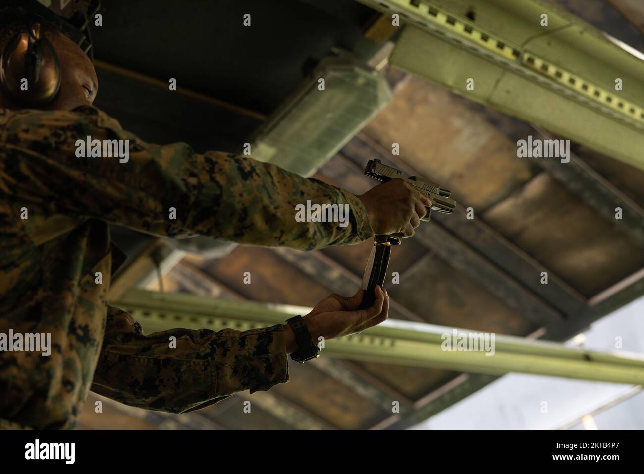 U.S. Marine Corps Lance Cpl. Kevin Brookins, combat graphics specialist ...