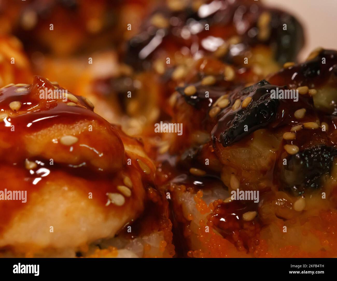 Baked sushi roll set. Close-up view Stock Photo - Alamy Baked sushi roll set. Close-up view Stock Photo - Alamy