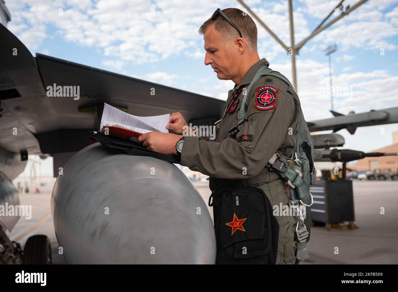 Lt. Col. Andrew "NOMAD" Baumgart, a pilot assigned to the 64th ...