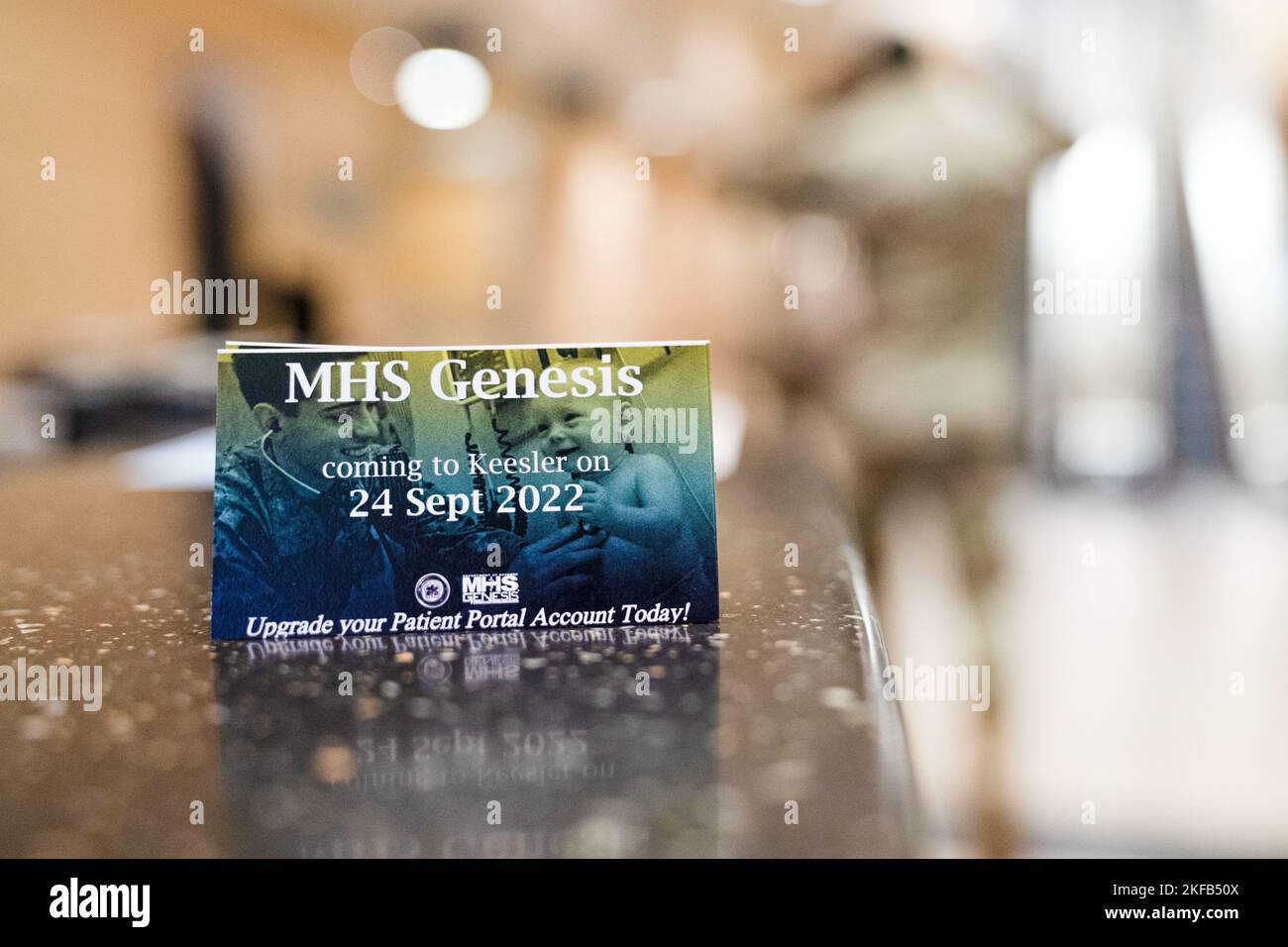 A Military Health System GENESIS informational card is displayed in the ...