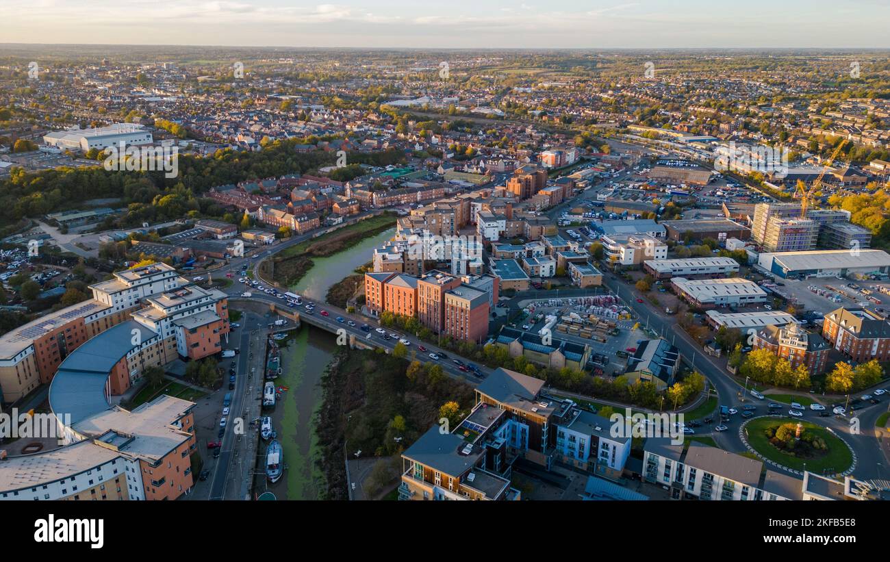 An aerial view of the Hythe Colchester in Essex, England Stock Photo ...