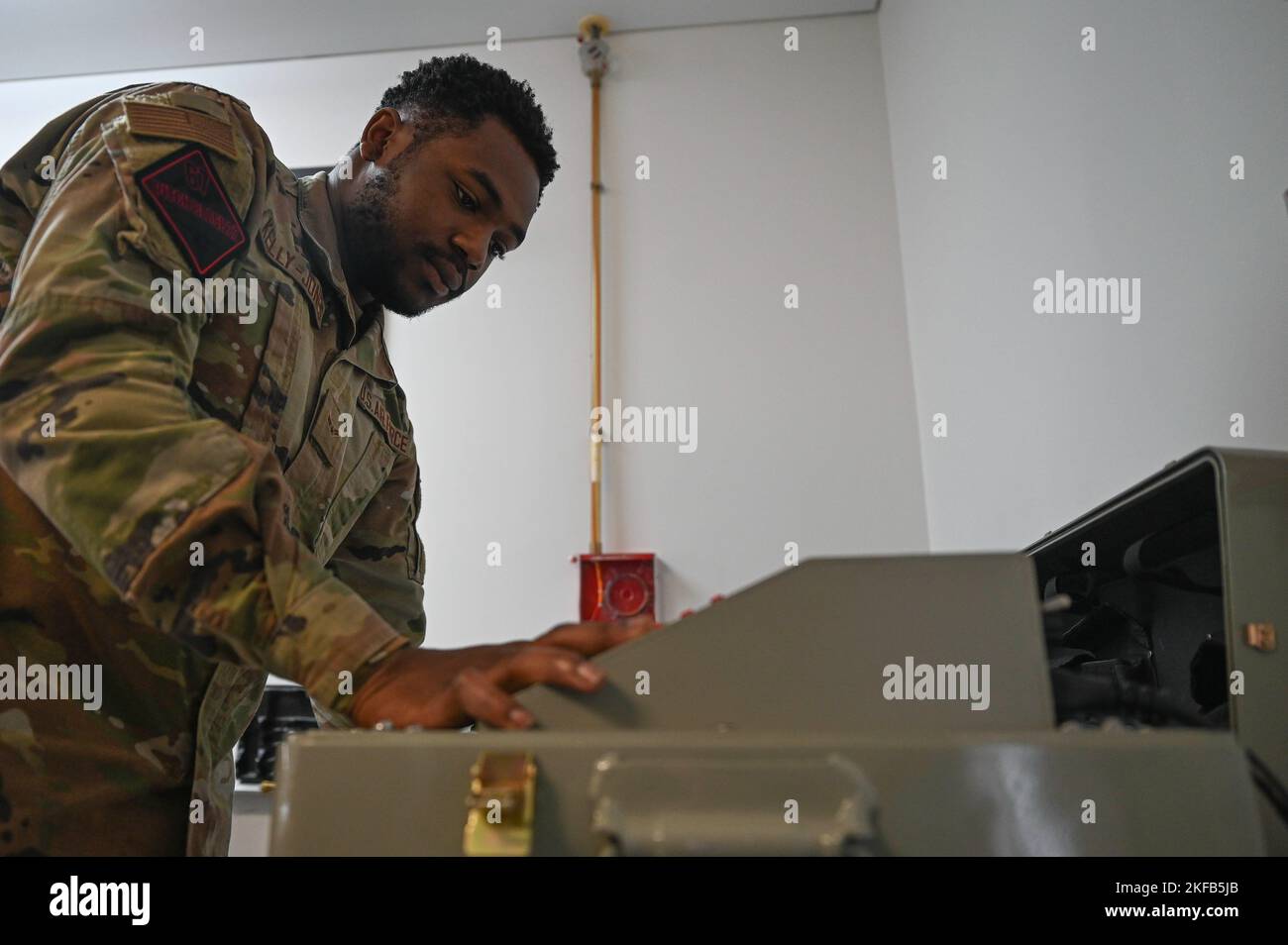 U.S. Air Force Airman 1st Class Raquez Kelly-Jones, 18th OSS aircrew flight equipment journeyman ...