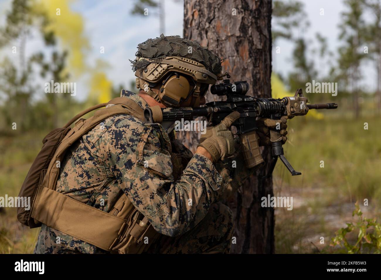 A U.S Marine with 2d Combat Engineer Battalion, 2d Marine Division ...