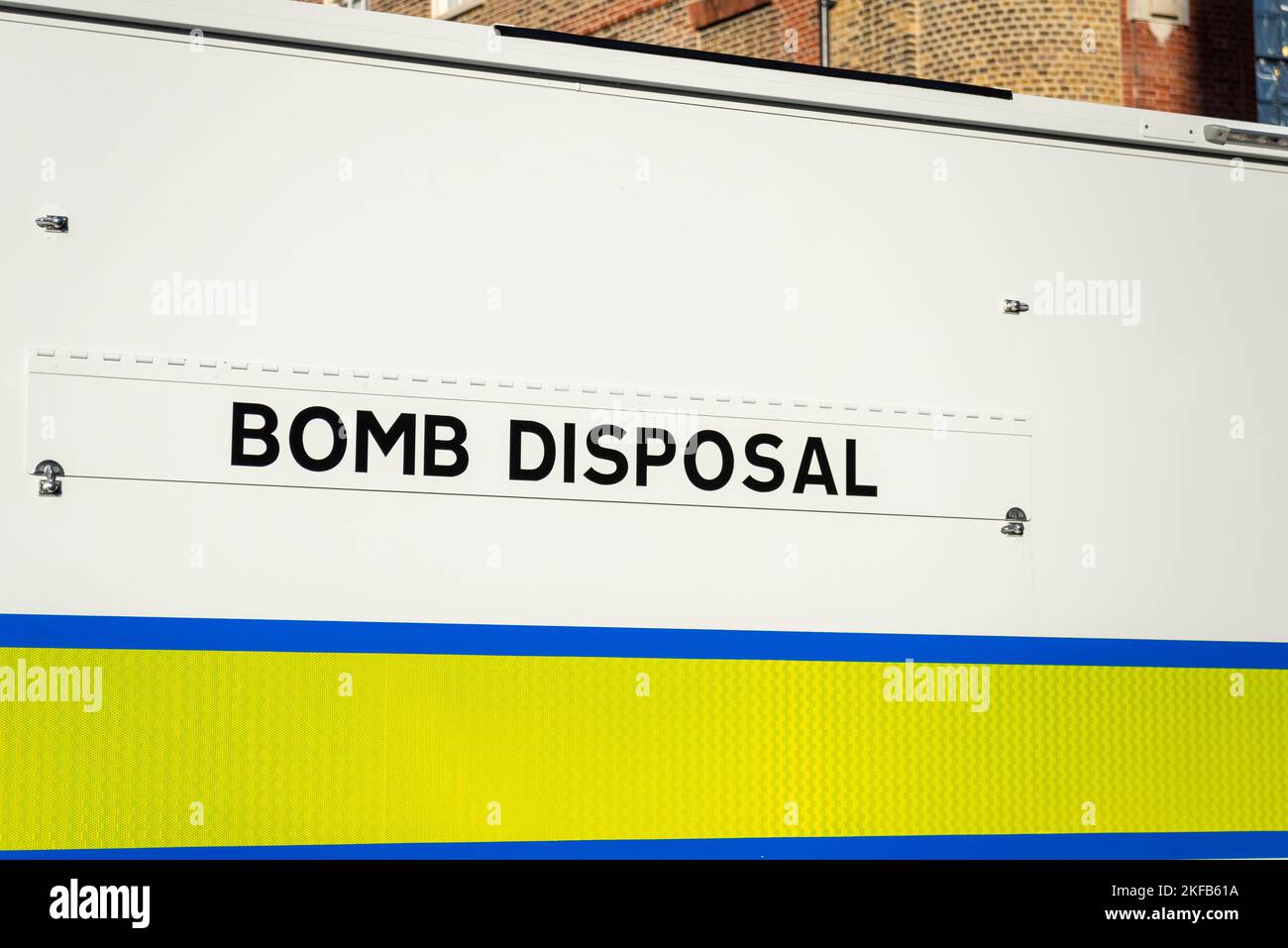 Bomb disposal vehicle at the Lord Mayor's Show parade in the City of ...