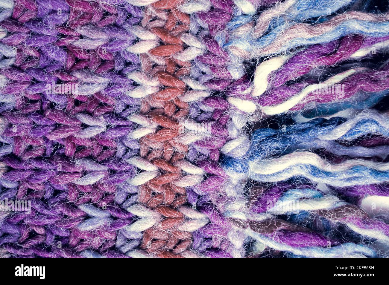 Handmade knitting background with detail wool threads Stock Photo - Alamy
