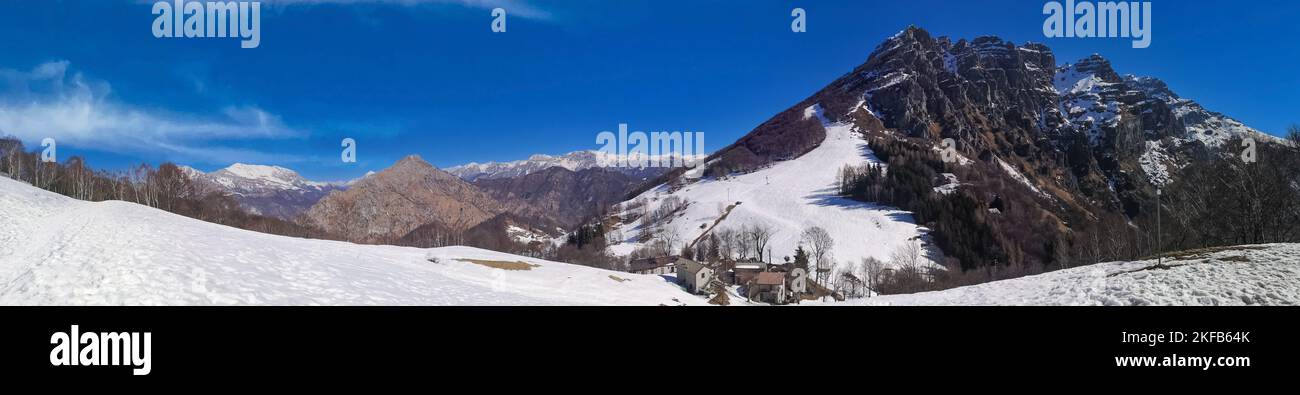 Extra wide view of the Mount Resegone Stock Photo - Alamy