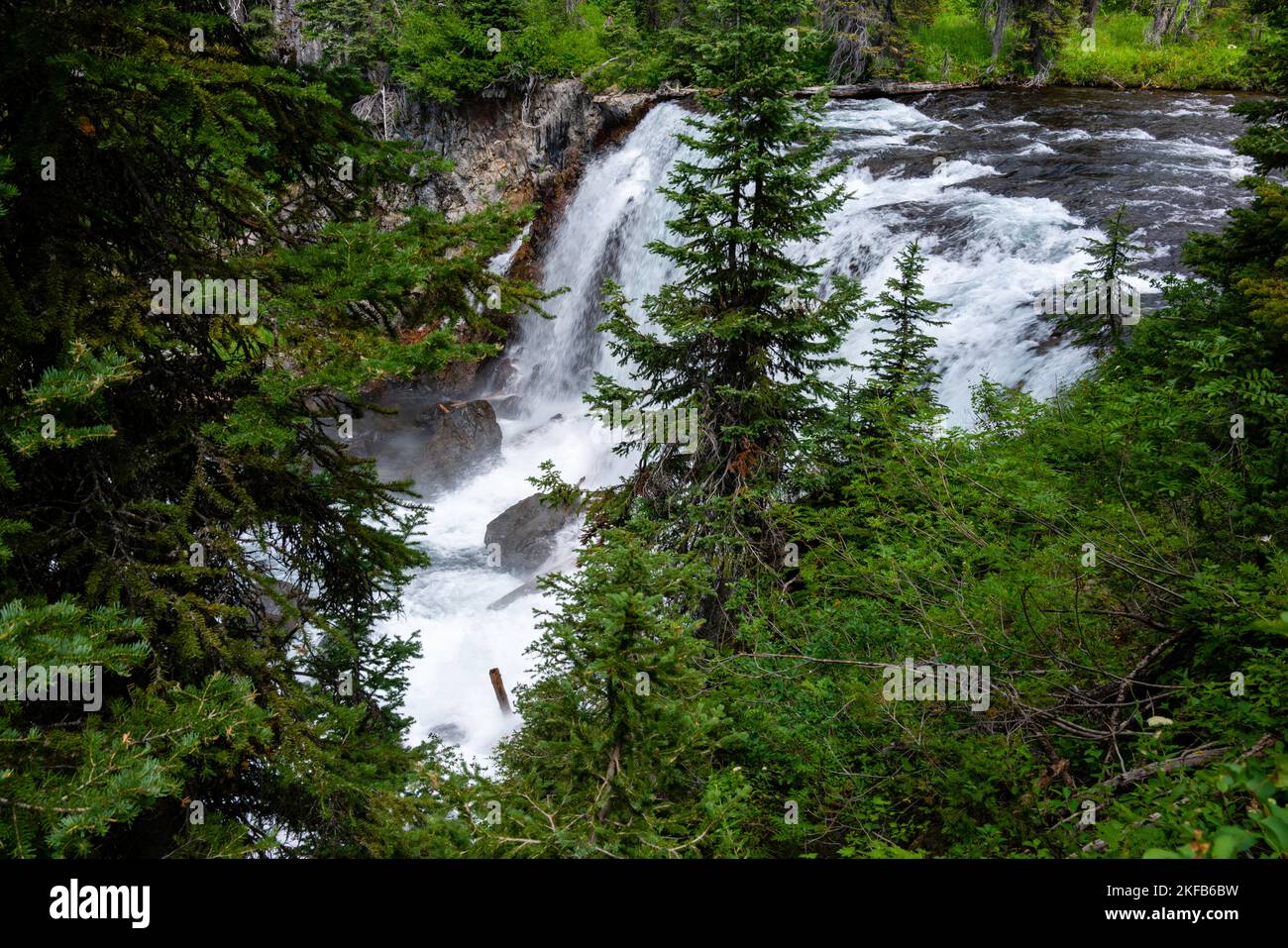 A view of Colonnade Falls along the Bechler River in the SW portion of ...